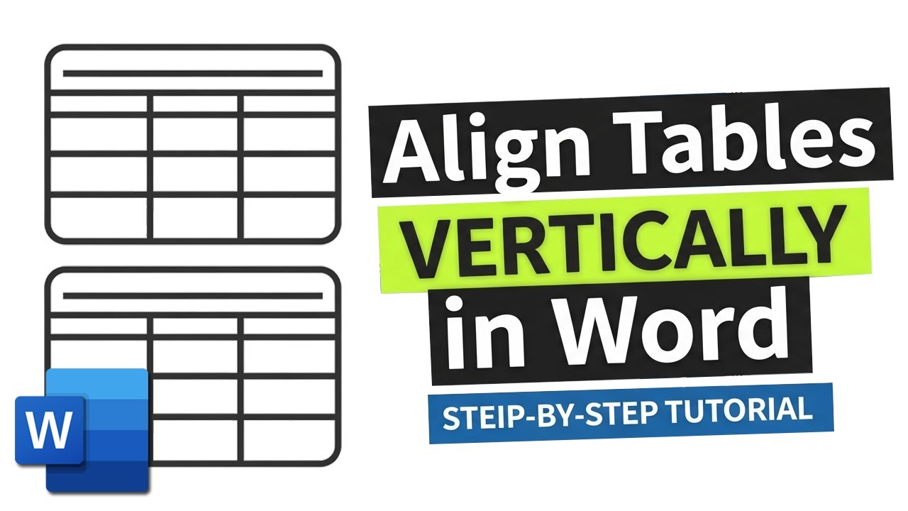 How to align two tables vertically in word || BACK-SPACE - YouTube