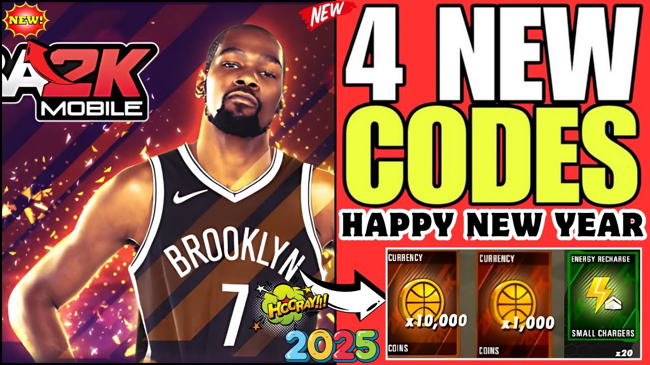 HAPPY NEW YEAR CODES🎉NBA 2K MOBILE CODES JANUARY 2024 || NBA 2K MOBILE ...
