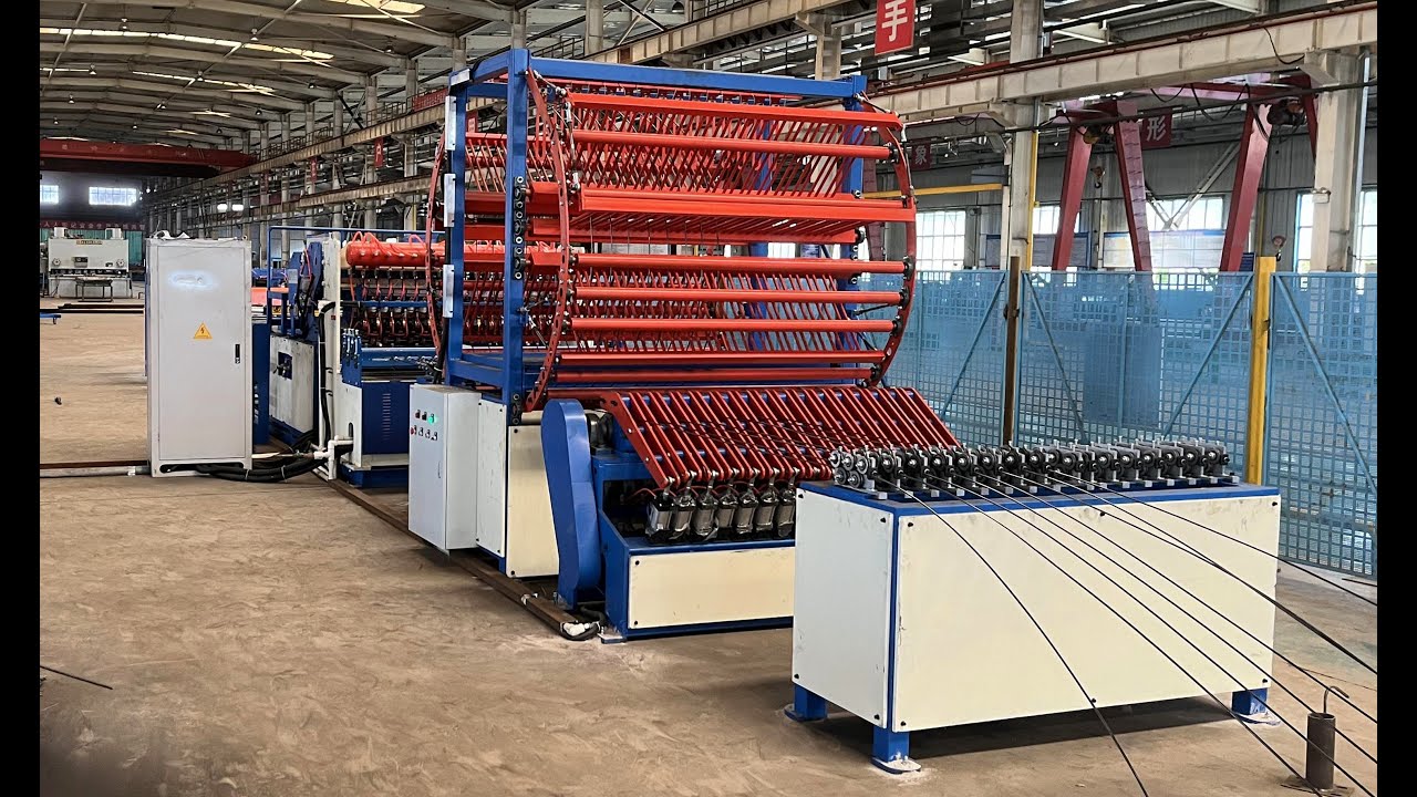 Fully automatic reinforcing steel rebar welded panel wire mesh welding ...