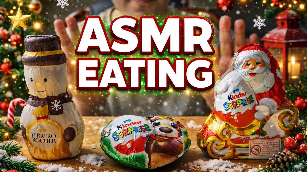 ASMR CHOCOLATE KINDER SURPRISE CHRISTMAS SANTA CLAUS & HEART,FERRERO ...