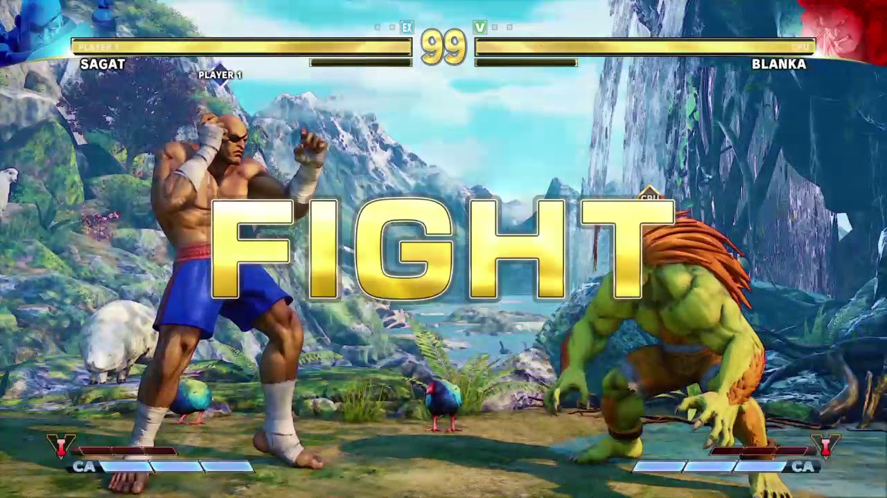 STREET FIGHTER V Sagat vs Blanka - YouTube