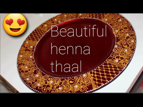 How to design a mehndi plate - YouTube