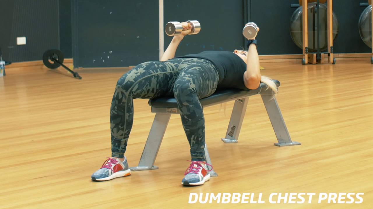 8 Dumbbell Chest Press - YouTube