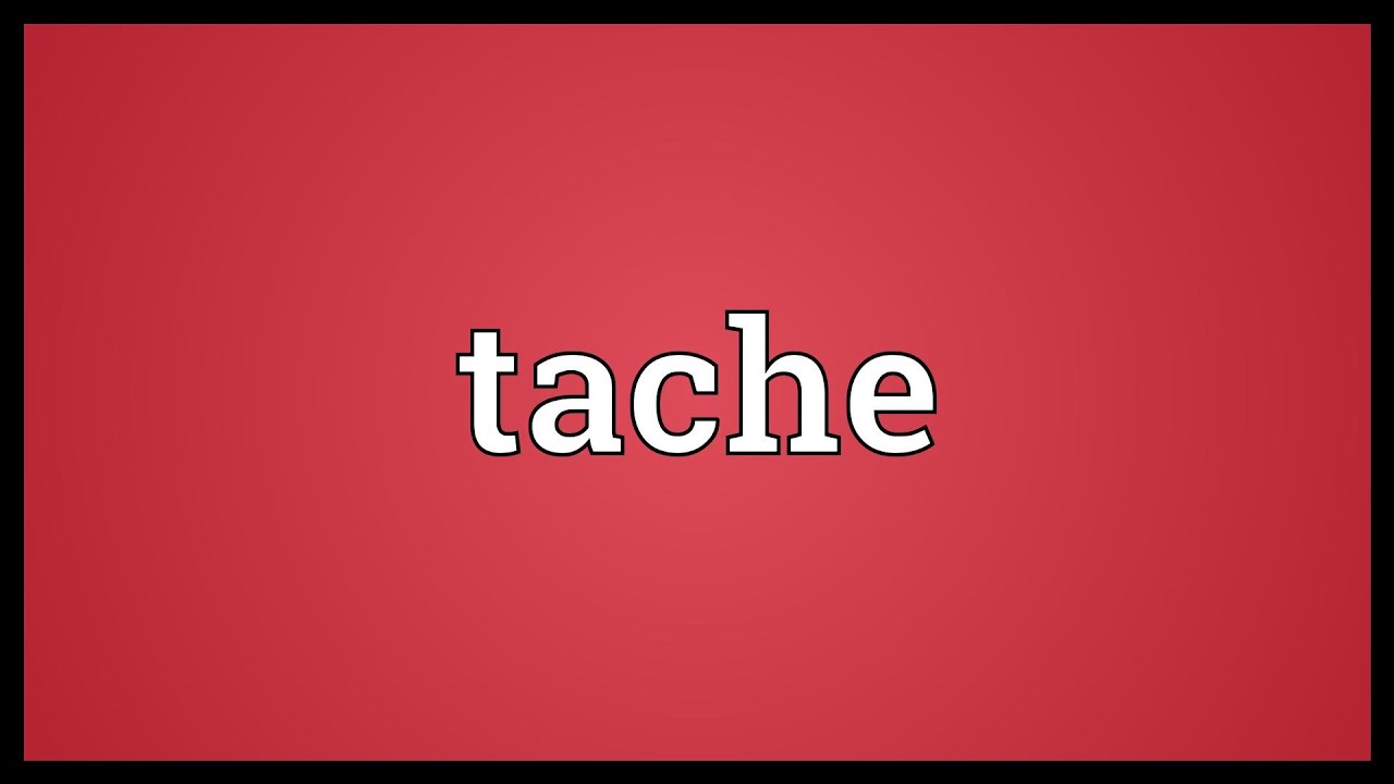 Tache Meaning - YouTube