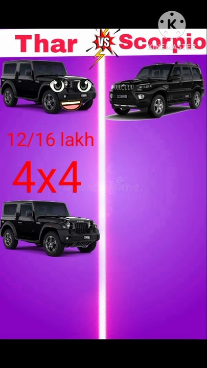 Thar Vs Scorpio 😱 #comparison #youtubeshorts #viralvideo#sorts #trending - YouTube