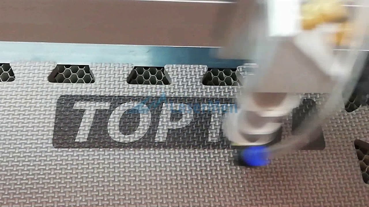EVA logo engraving by 80w laser engraving machine - YouTube
