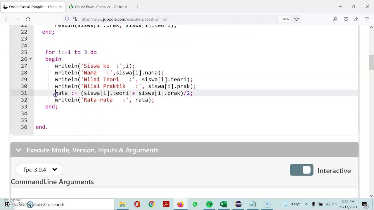 Contoh Record dengan Pascal - YouTube