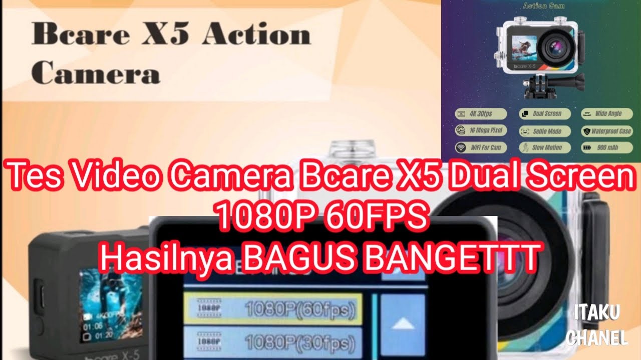 review camera bcare x5 dual screen - YouTube