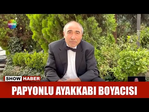 Papyonlu ayakkabı boyacısı