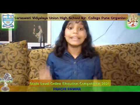 PRACHI PAWAR – State Level Elocution Competition 2021 #रत्नसरस्वती ...