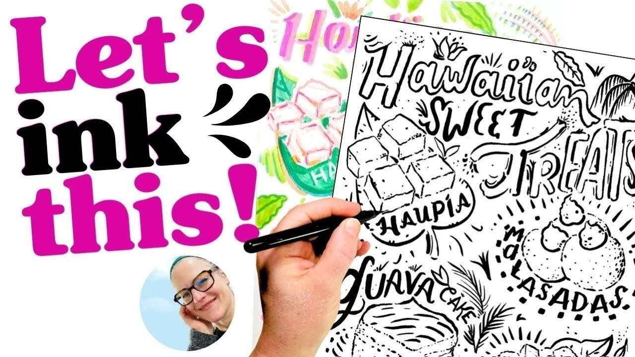Let’s INK 💦 Analog inking with Real pens! ️ Sharpie Brush Pen drawing ...