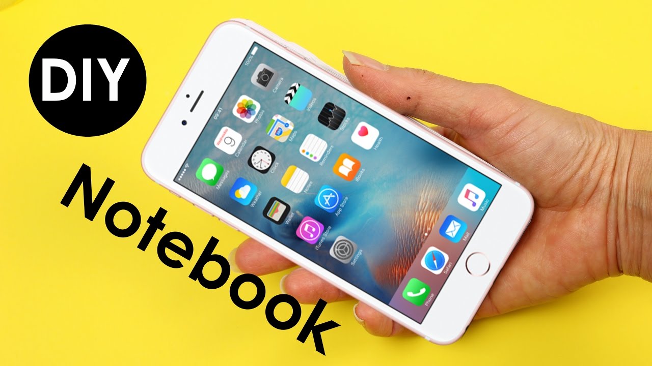 DIY Iphone Notebook/School Supplies by Creative World - YouTube