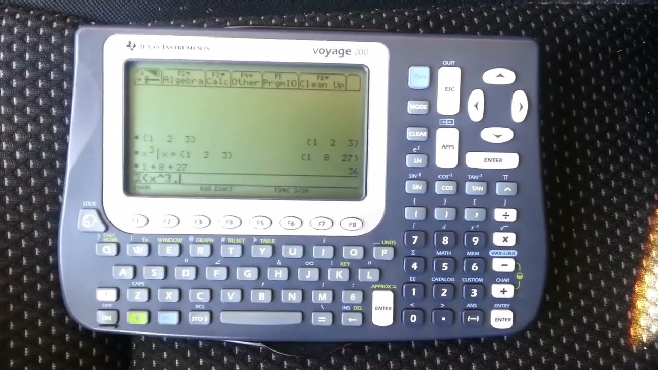 Sequences And Series On The Texas Instruments TI Voyage 200 Calculator ...