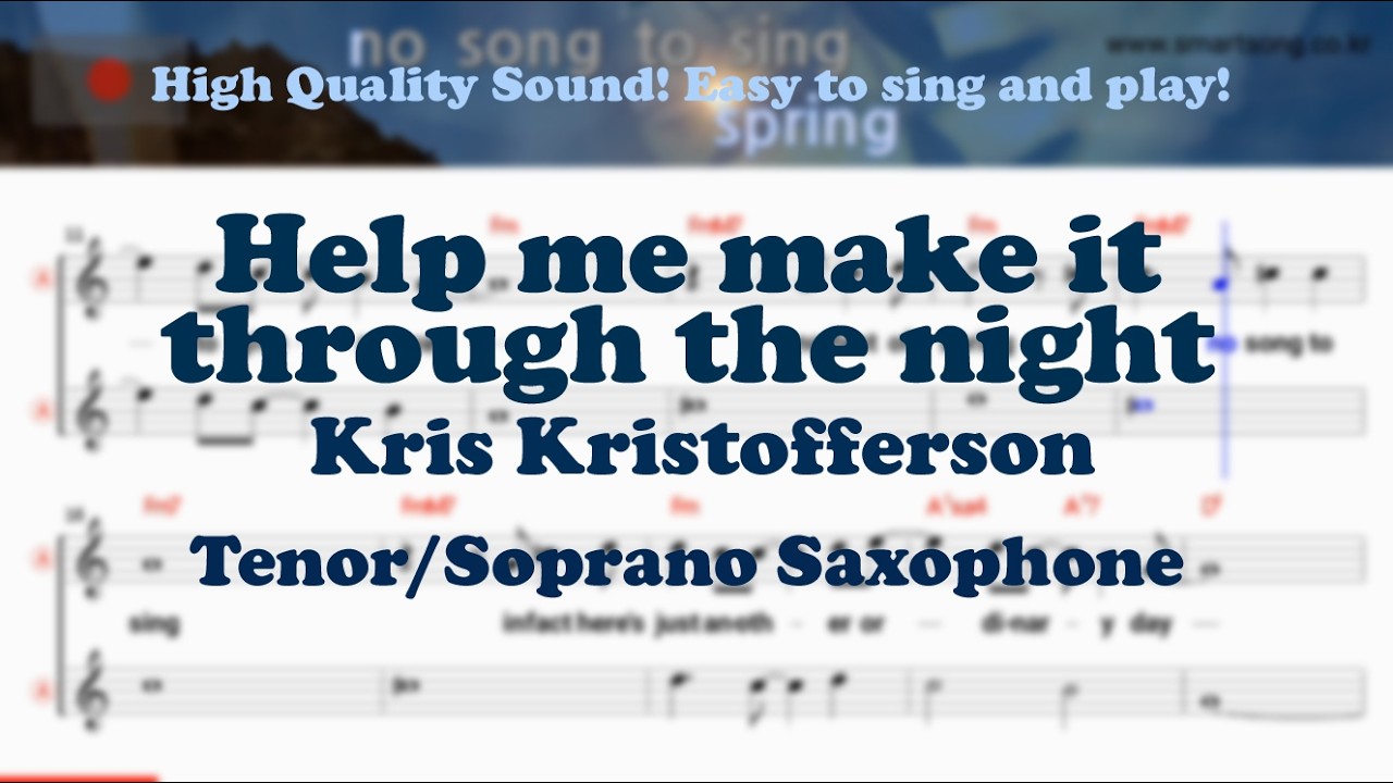 Help me make it through the night - Kris Kristofferson (Tenor/Soprano ...