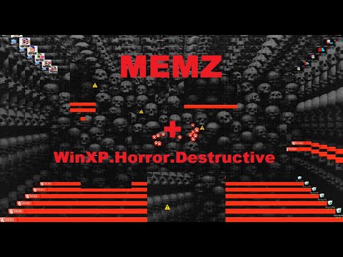 Running MEMZ and WinXP.Horror.Destructive at the same time - YouTube