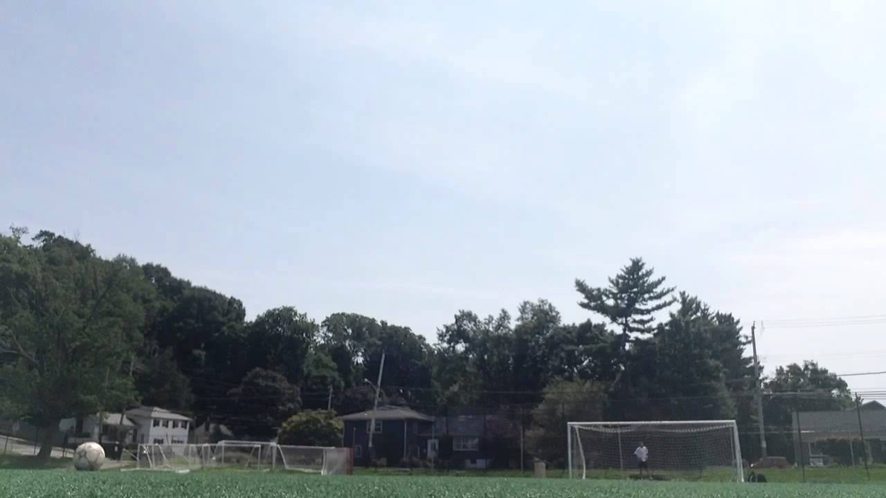 free kick from 35 yards out - YouTube