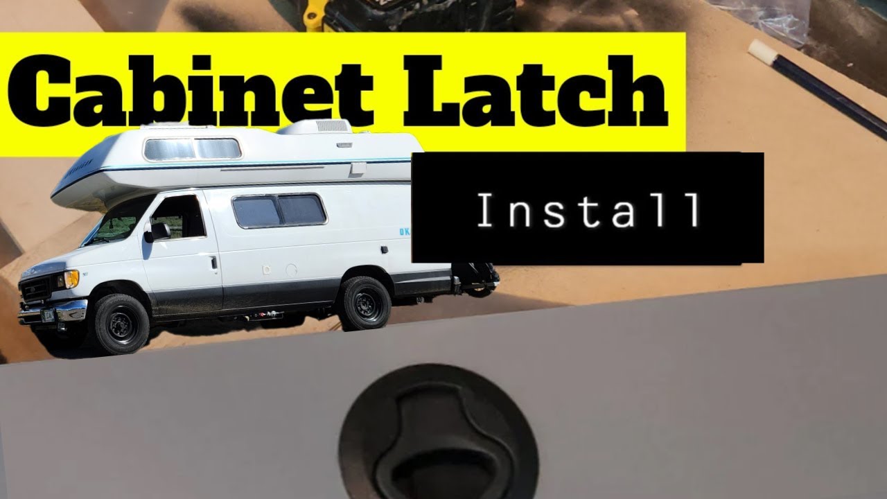 Installing a slam latch in a van cabinet. - YouTube