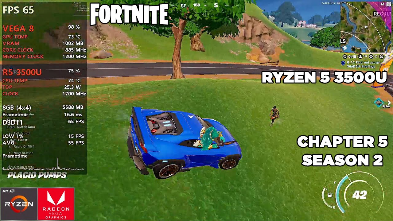 FORTNITE C5S2 - RYZEN 5 3500U - 8GB RAM - VEGA 8 - BENCHMARK - YouTube