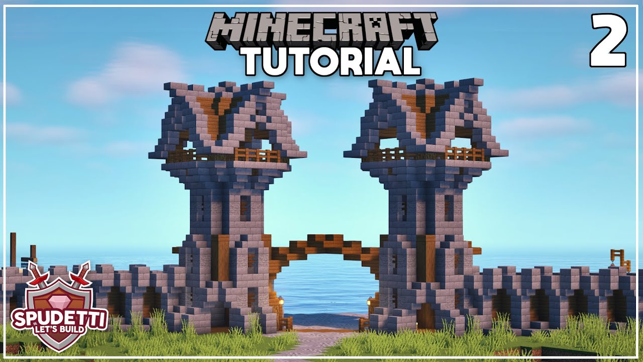 Minecraft: Towers & Entrances | Let's Build a Medieval Village - Ep2 ...