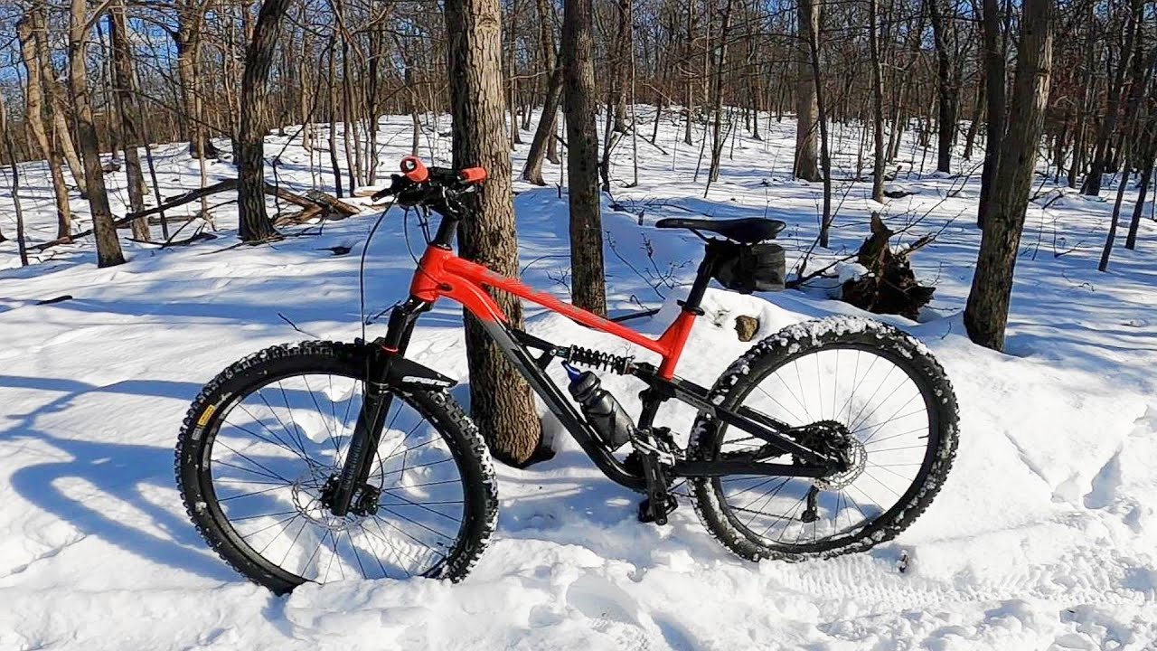 Polygon Siskiu D5 Winter SNOW ride - YouTube