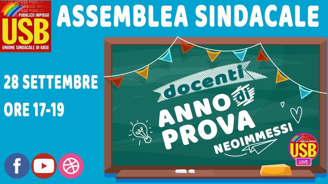 Assemblea sindacale: docenti neoimmessi - YouTube