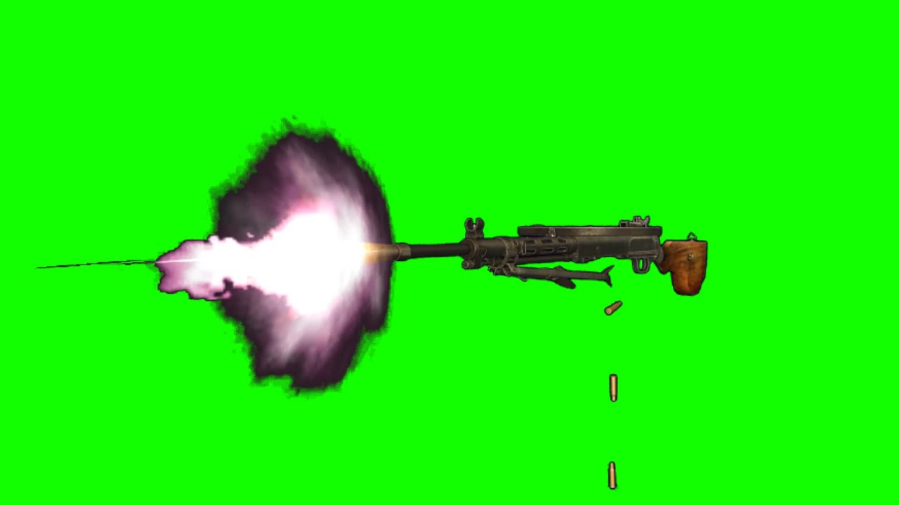 DP-28 machine gun green screen - YouTube