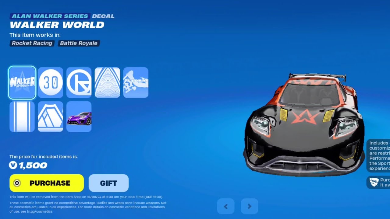 Fortnite Alan Walker Jäger 619 Car Bundle Available In Item Shop and ...