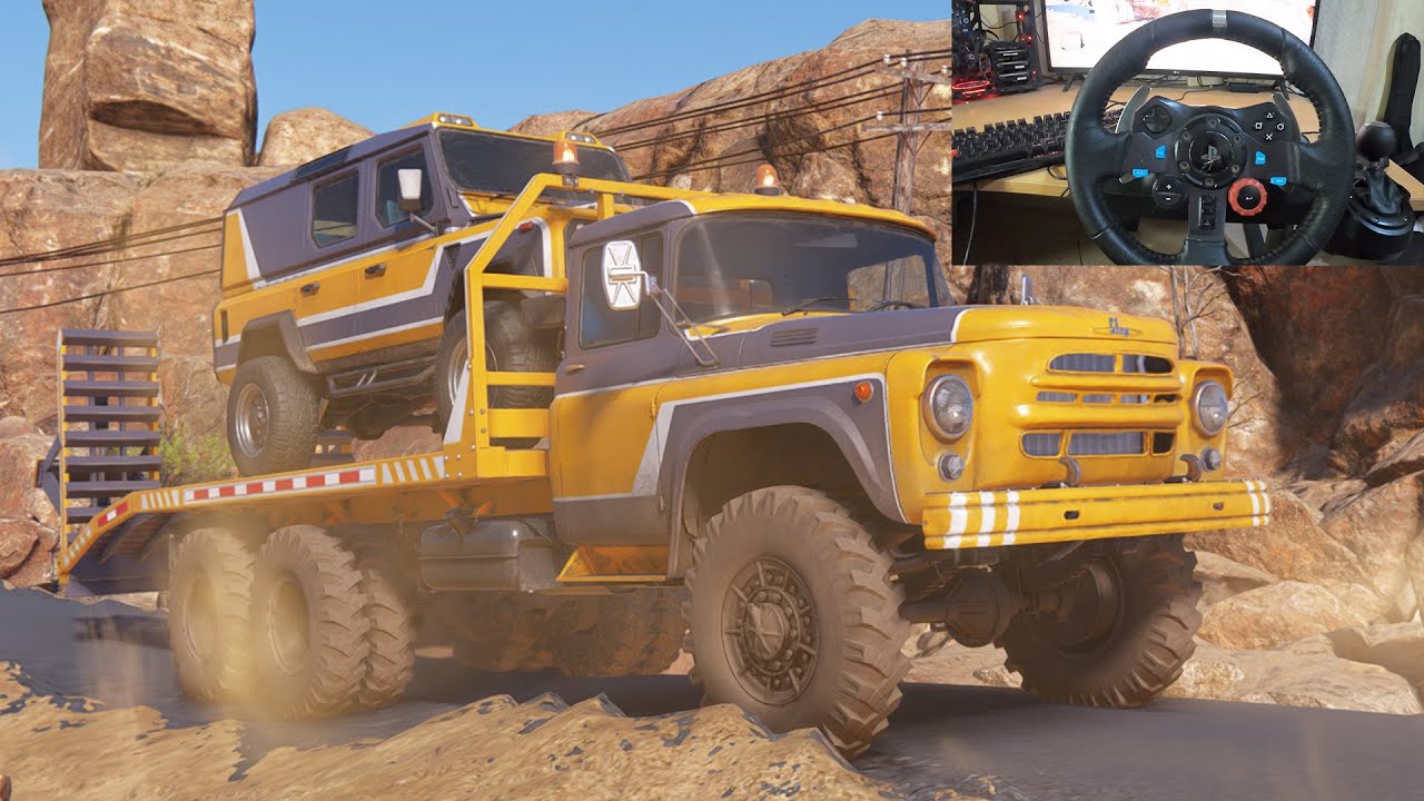 RoadCraft Demo - ZiL 133 Transports Land Rover Defender 110 in the ...