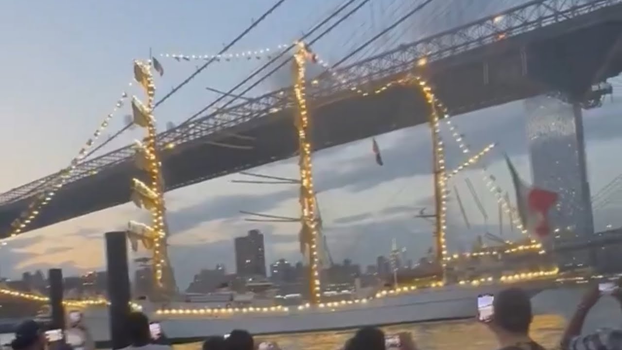 MASSIVE Ship Crash at Brooklyn Bridge: INSANE BOAT DISASTER! - YouTube