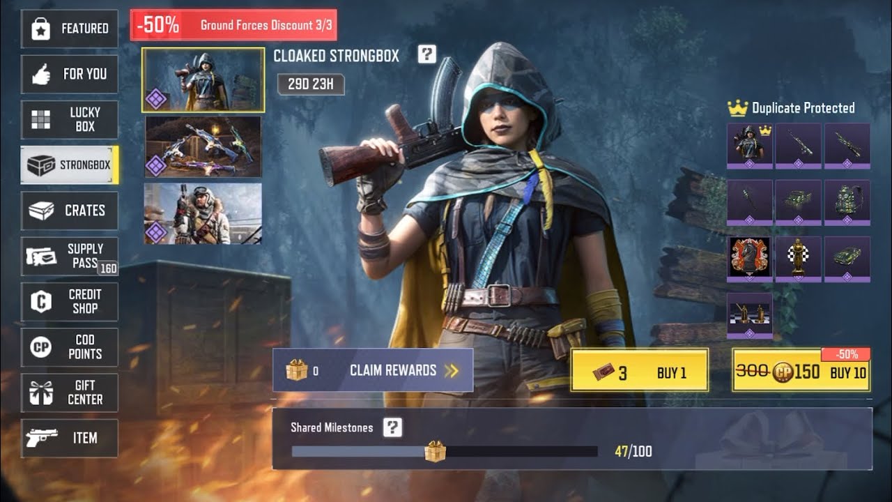 Codm Buying Cloaked Strongbox With Bronze Coupons | Polina Cloaked For ...