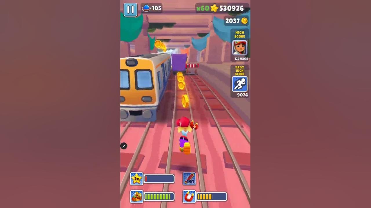 Subway Surfers 120fps DAY OF SPIN CLIP 2 - YouTube