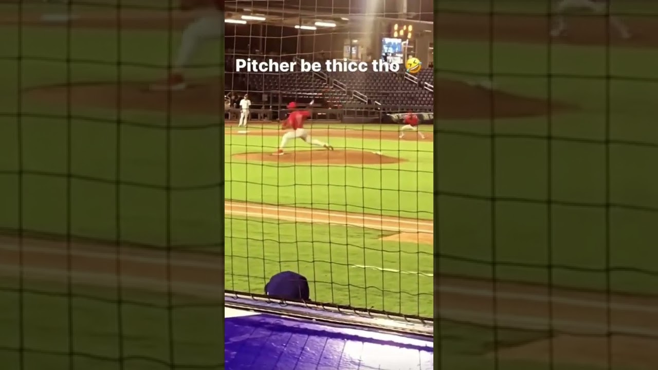 PITCHERS GOT A BIG BUTT🤣 #funny #shorts #viral #baseball #troll #memes ...