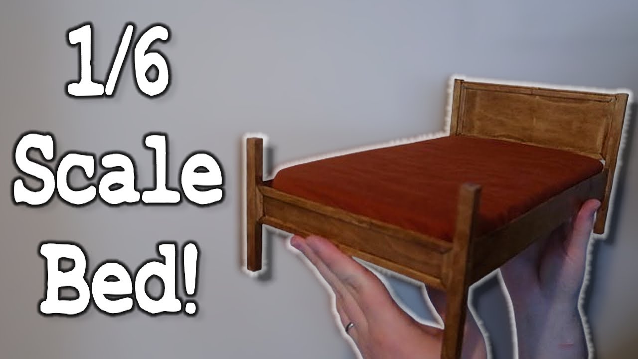 Making a 1/6 Scale Mattress (and STAINING a tiny Bed frame!) - YouTube