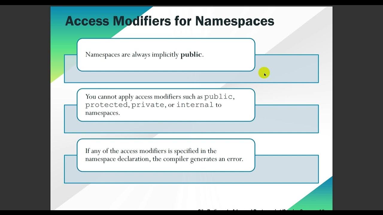 [PC#]Session 9: Namespaces and Exception Handling - YouTube