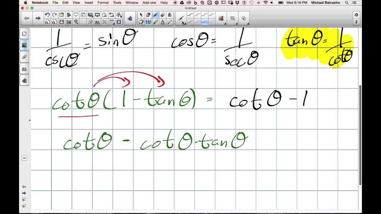 Trigonometric Identities Grade 11 University Lesson 5 1 2 18 15 - YouTube
