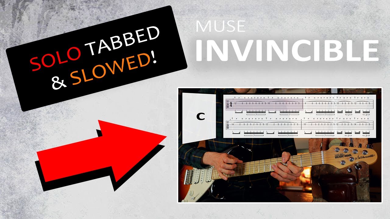 Invincible Guitar Solo Lesson | Muse (Slow with TAB) - YouTube