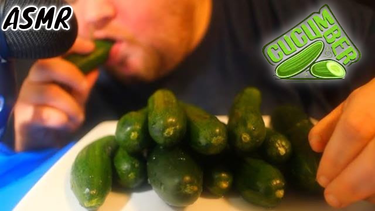 ASMR CUCUMBER CRUNCHY AND SATISFYING CUCUMBER SO GOOD AND HEALTHY ASMR ...