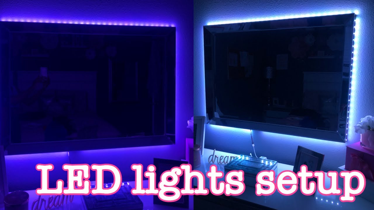 Setting up Amazon LED lights in my room ! | Manaja Noel - YouTube