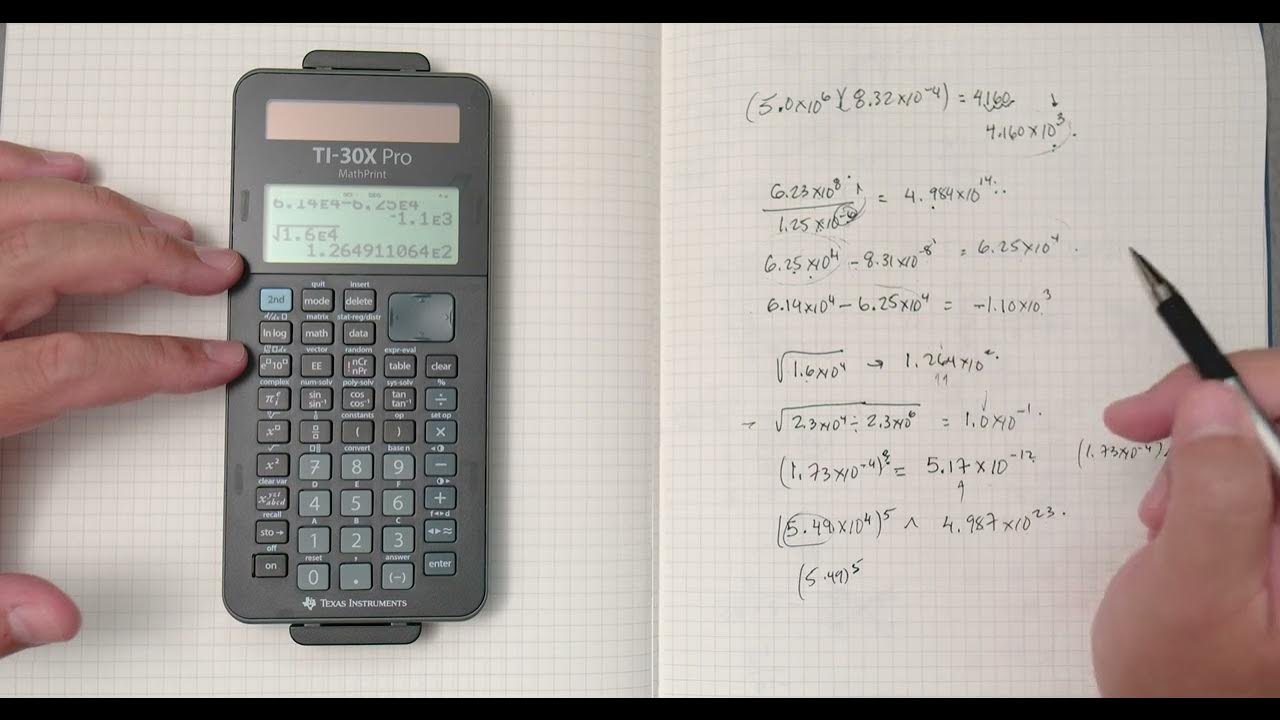 TI-30X Pro MathPrint Scientific Notation - YouTube