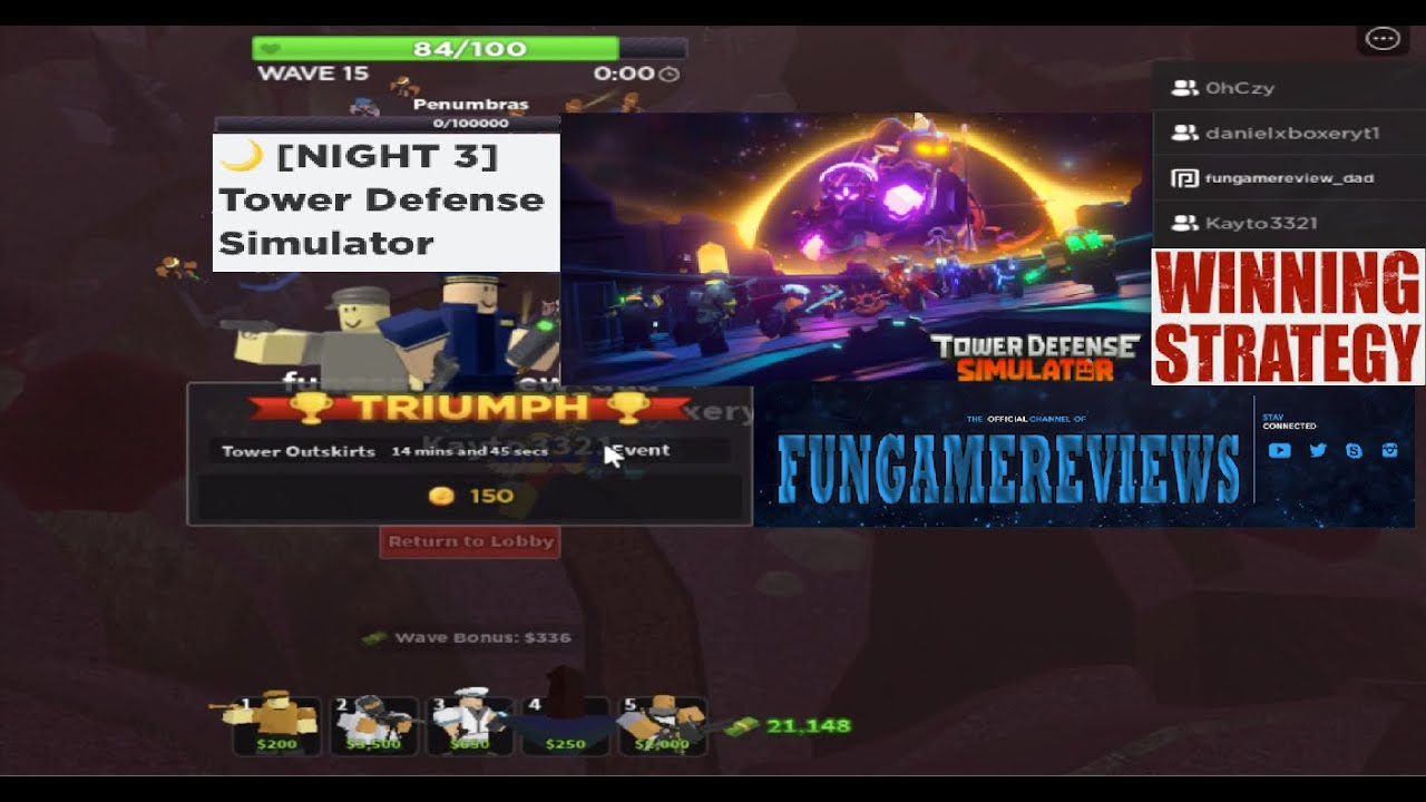 Night 3 Strategy Tower Defense Simulator WORKING!!! Penumbra - YouTube