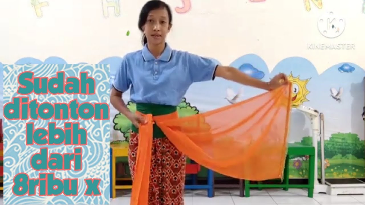 Tutorial Cara Memakai Sampur untuk Tari Putri - YouTube