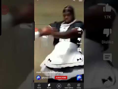 funny maid guy dancing