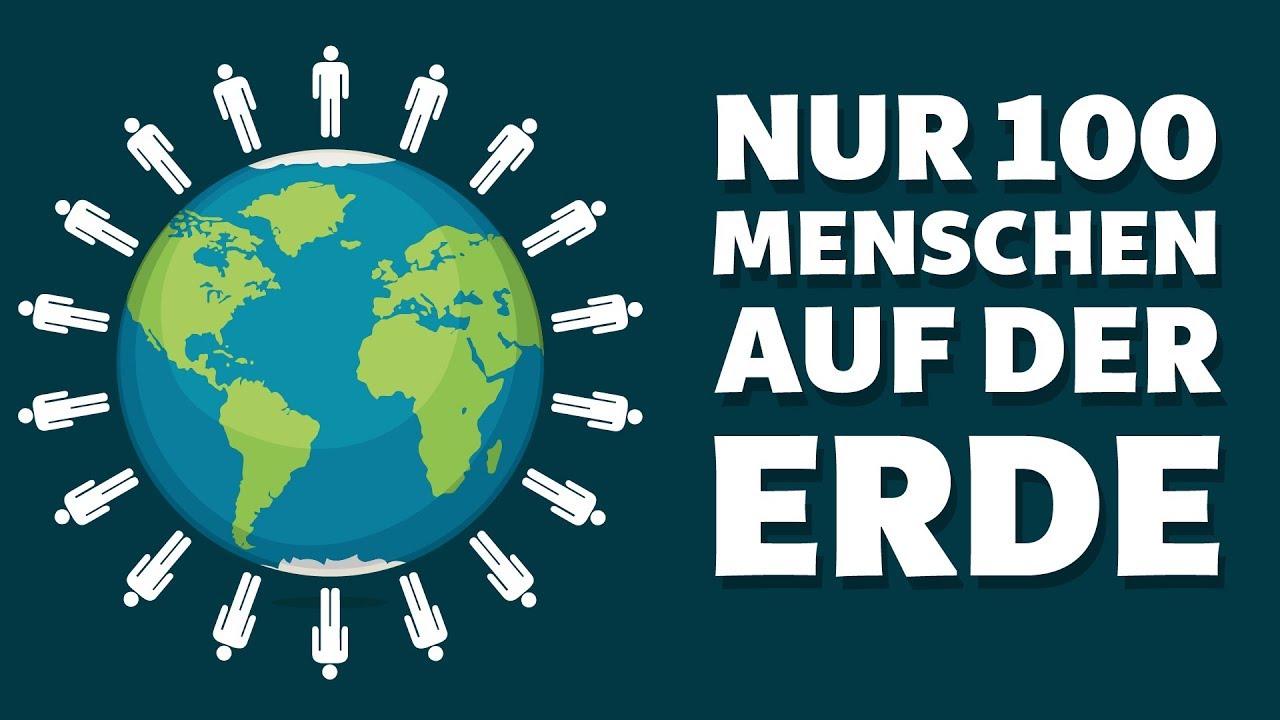 WAS WÄRE, WENN es nur 100 Menschen auf der Welt gäbe? - YouTube