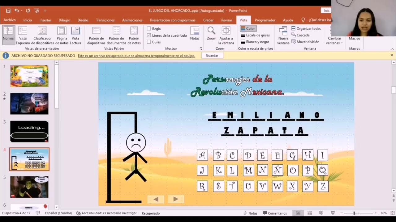 Juego del ahorcado en power point. - YouTube