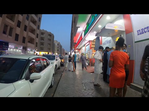Deira Dubai Frij Al Murar Embroidery Market And Street Cafes Walk 4k ...