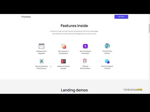 Fastland - Landing Page Template for SaaS Startup and Agency sass software Ayashiro