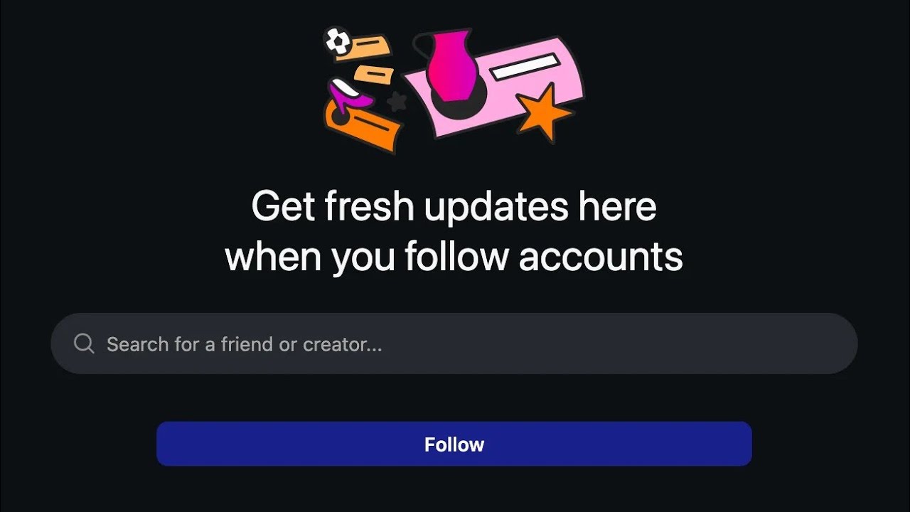 How to solve Get fresh updates here when you follow accounts Problem On ...