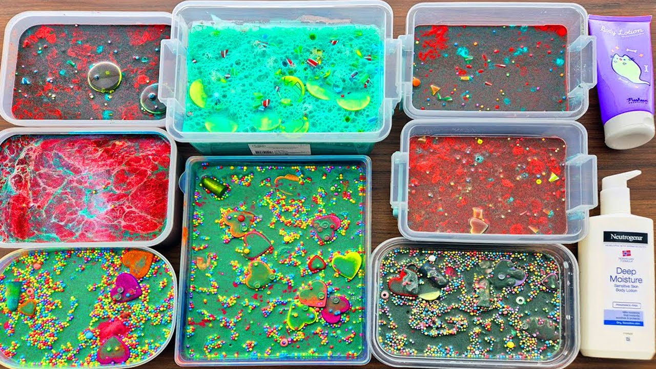 Relaxing Old Slime Mixing - Making Big Slime Smoothie Oddly Satisfying ...