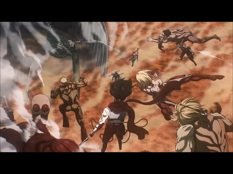 SNK: Armin, Levi, Mikasa, Reiner, Pieck, Jean & Connie Vs The Rumbling ...