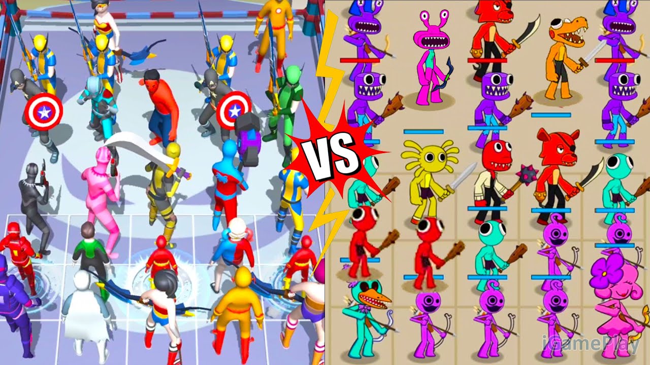 Merge Supper Hero VS Merge Monster Friends ⭐ Merge Simulator Battles ...